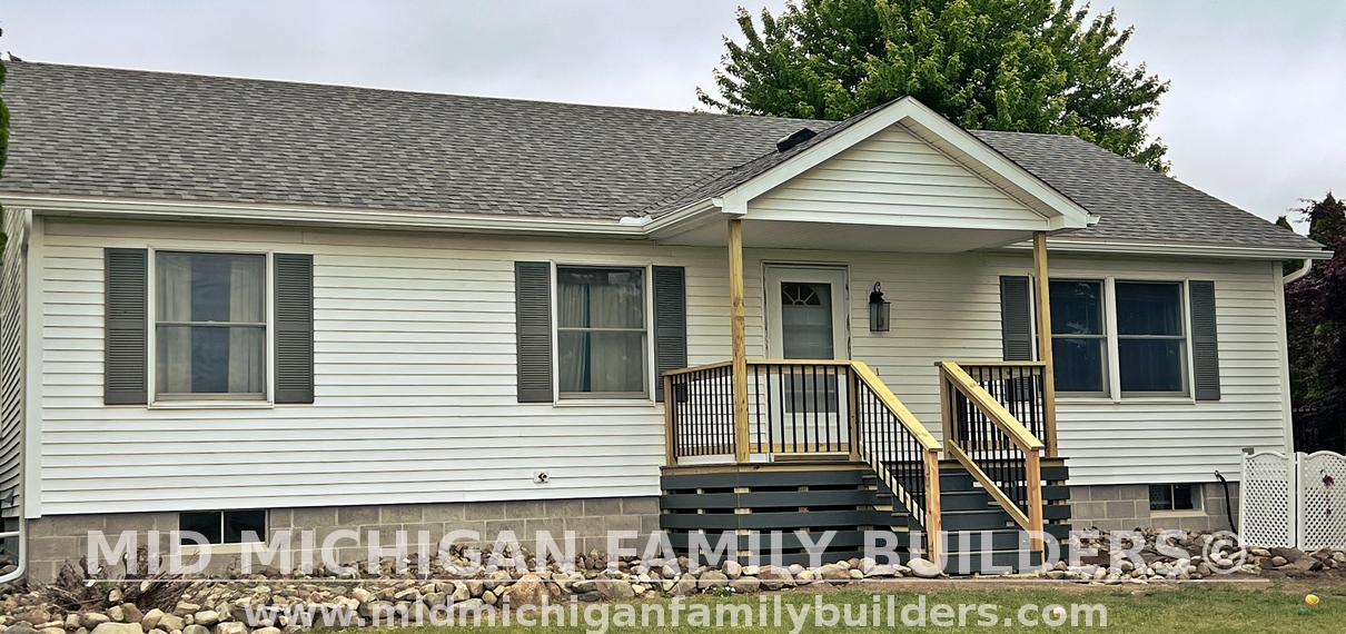 We Have A New Roof & Covered Porch From Mid Michigan Family Builders ...